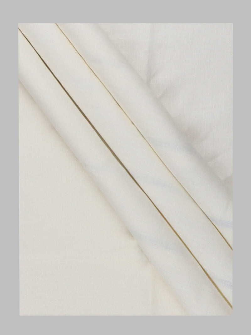 Ramraj Pure Linen Park Cream Shirt Fabric Golden