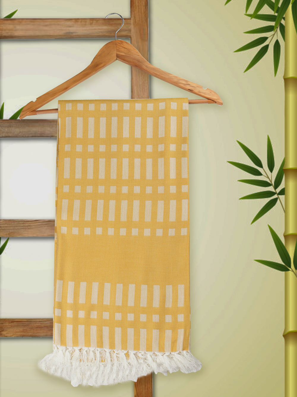Ramraj Ultra Soft Absorbent Bamboo Cotton Mustard Bath Towel ST01