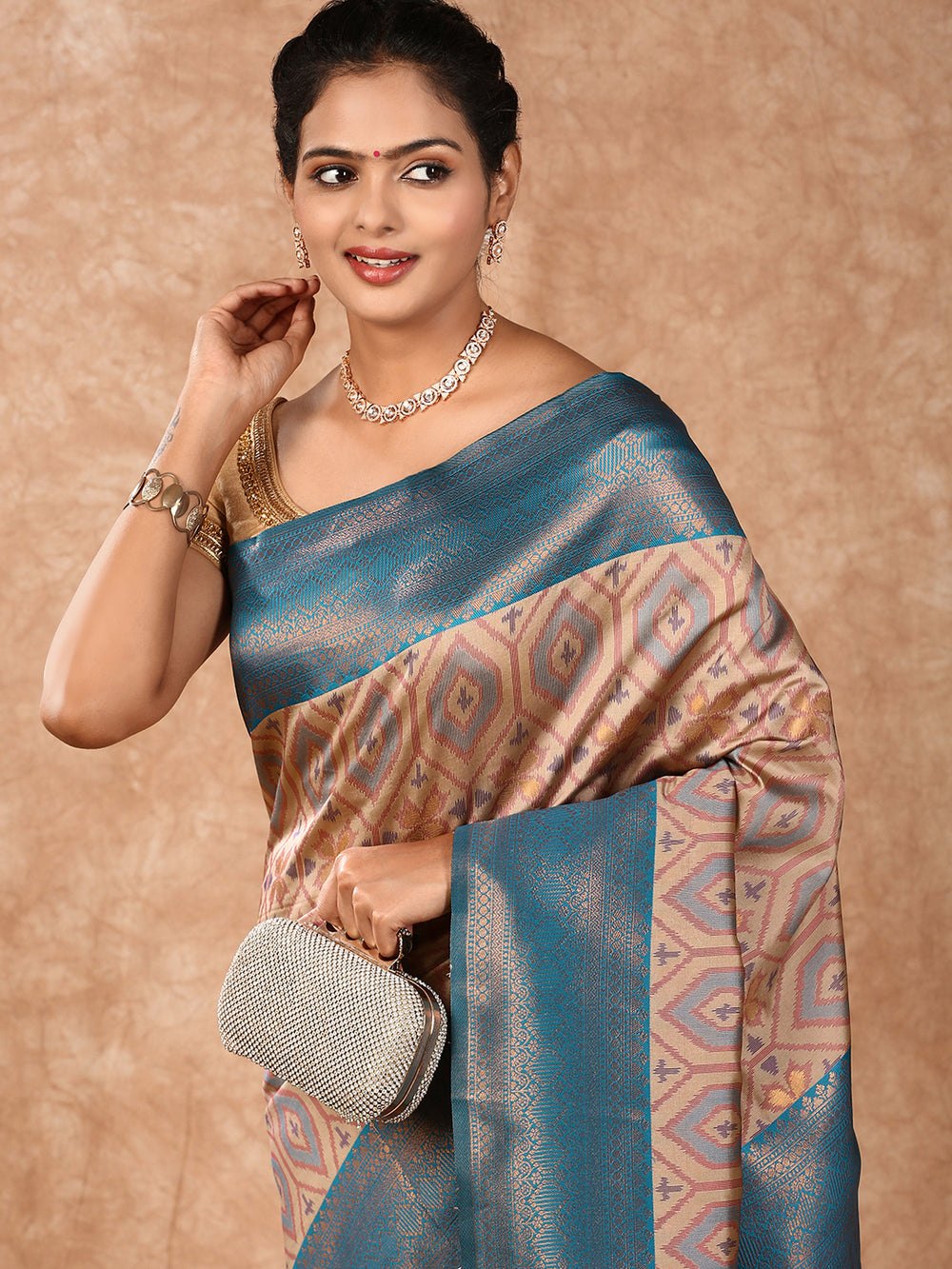 Ramyyam Women Semi Silk Saree Pink SS171