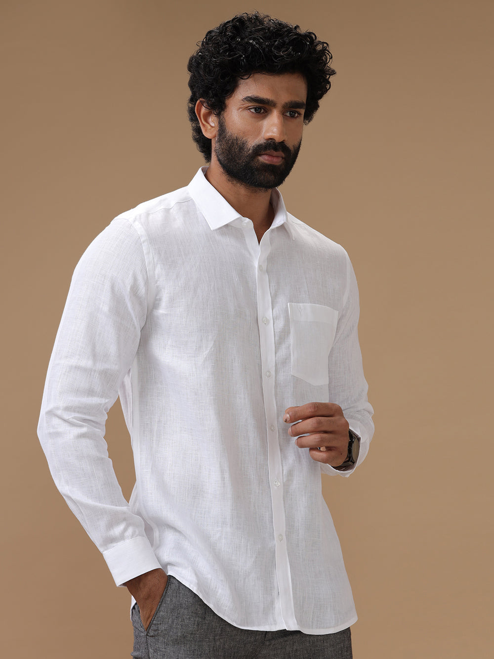 PURE LINEN WHITE SHIRT