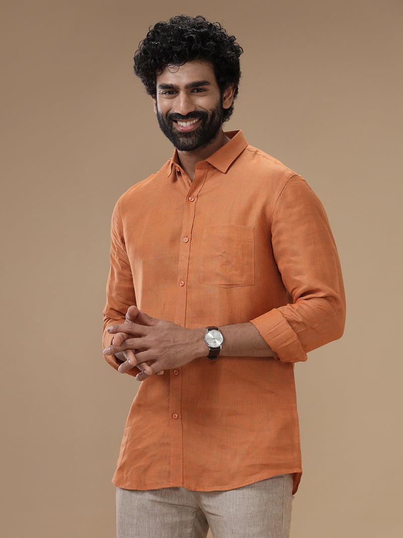 PURE LINEN COLOUR SHIRT