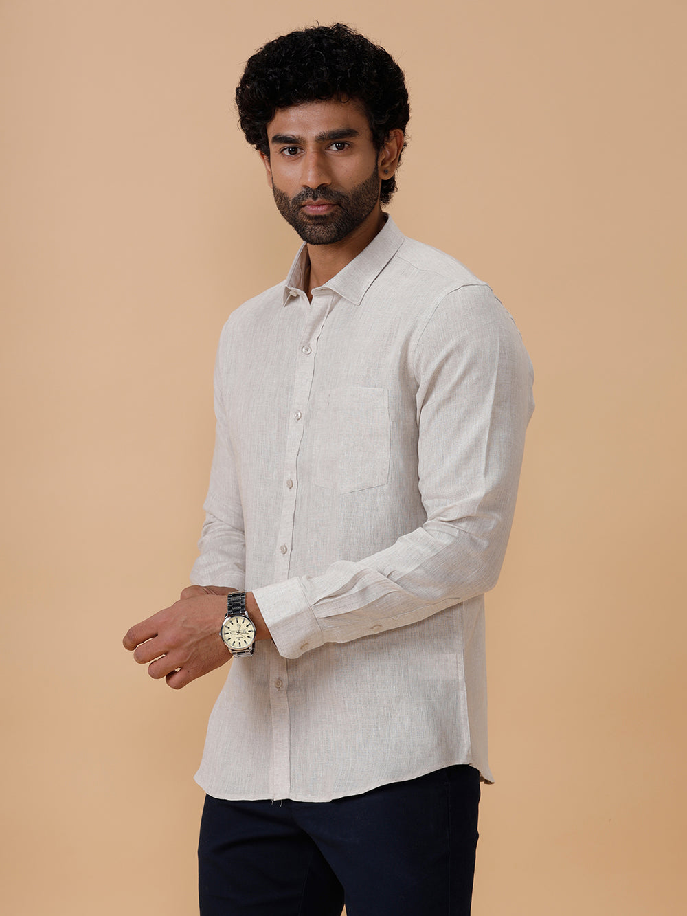 PURE LINEN COLOUR SHIRT