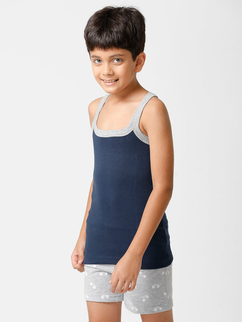 Ramraj Boys Finest Absorbent Cotton Gym Vest 4002 (2 PCs Pack)