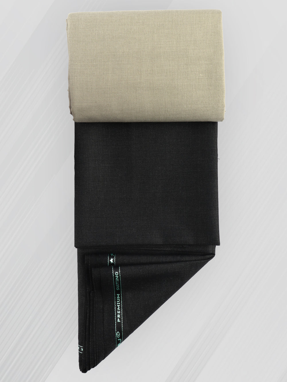 Ramraj Men Cotton Plain Brown Shirting & Black Suiting Gift Box DN115