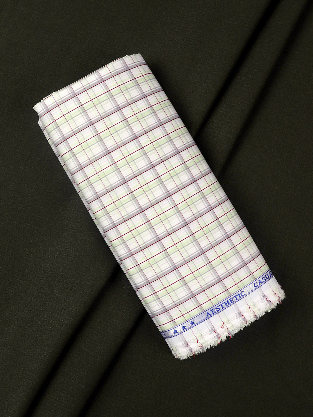 Ramraj Mens Cotton Checked Shirting & Suiting Gift Box