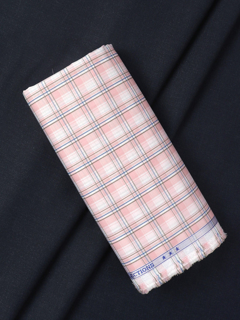 Ramraj Mens Cotton Checked Shirting & Suiting Gift Box