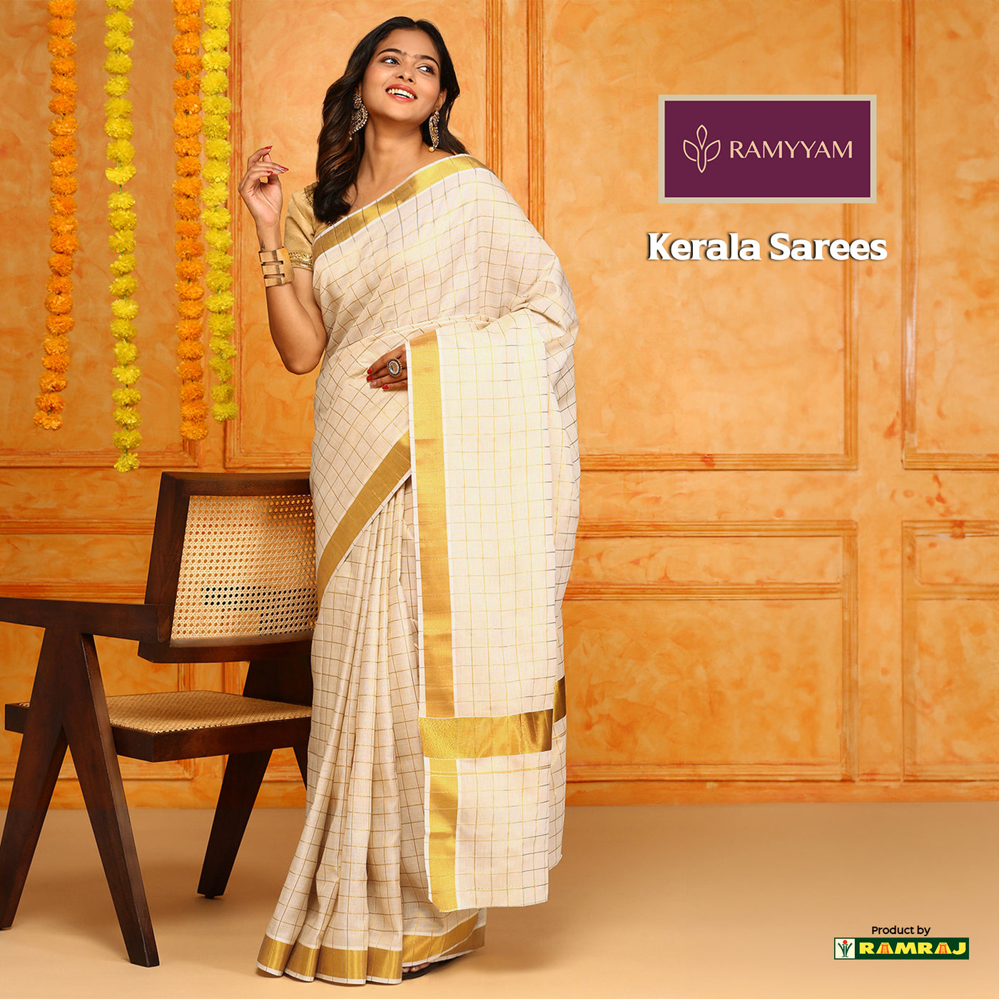 Ramyyam Womens Semi Silk Saree Blue SS254