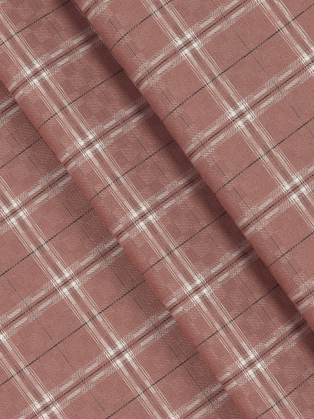 Men Cotton Rich Checked Shirt Fabric Pale Purple High Style