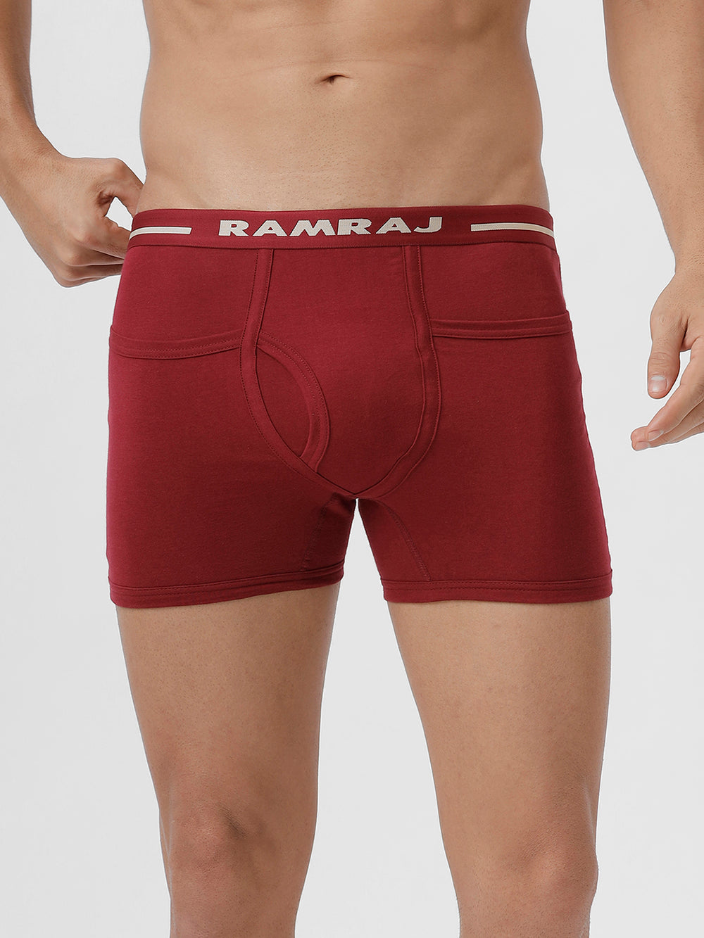 Ramraj Men Pocket Trunks Target Cherry Pack of 2