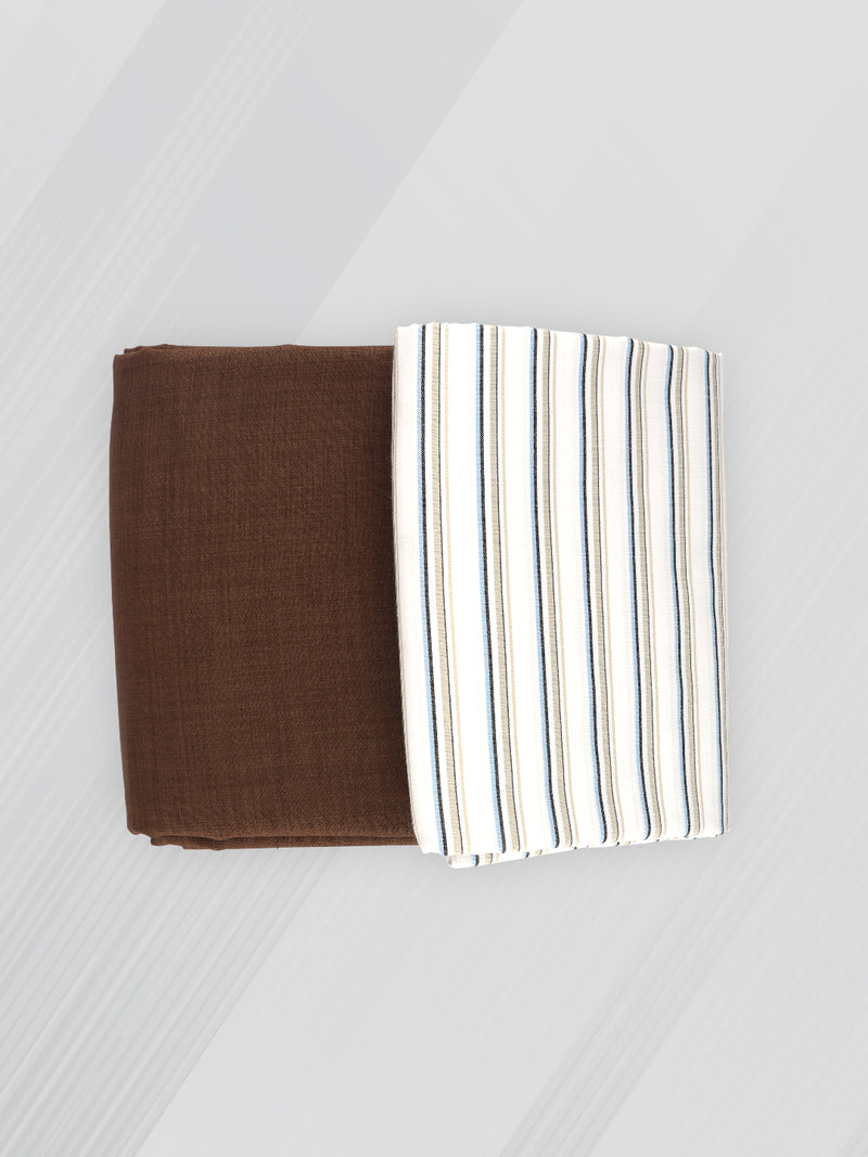 Ramraj Mens Cotton Striped Shirting & Suiting Gift Box RD130