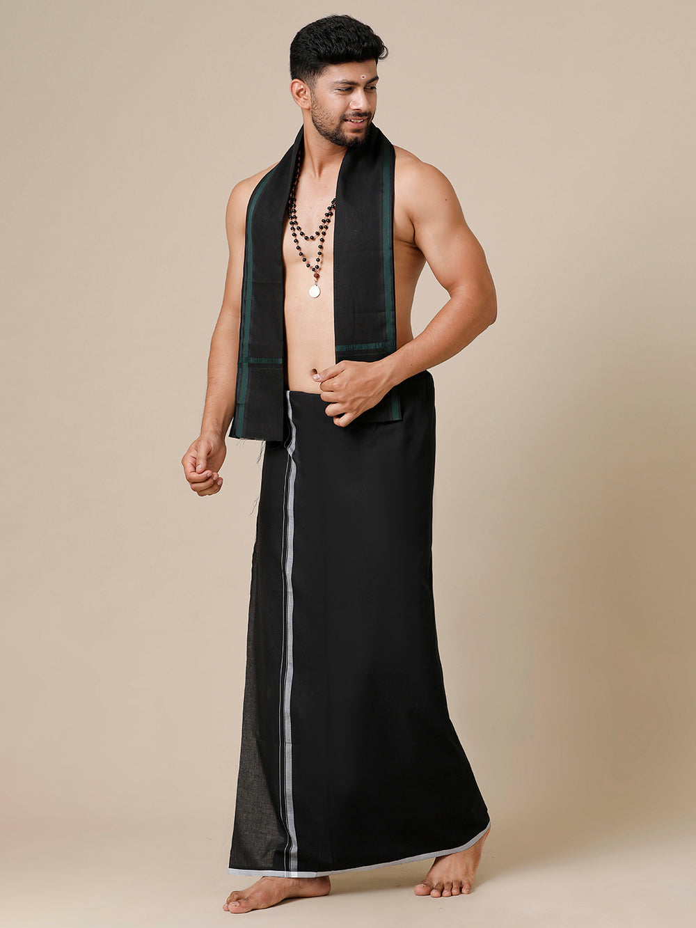 Ramraj Mens Color Dhoti with Fancy Border Enrich Colour 4
