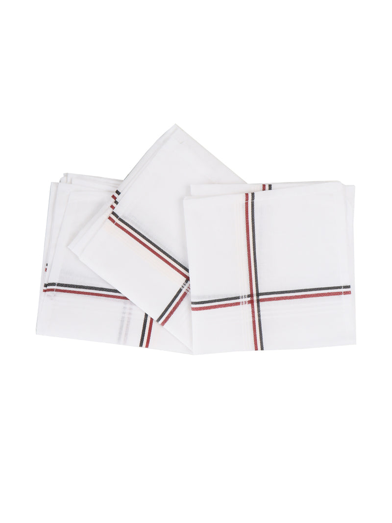 Ramraj Good Feel ADMK Handkerchief White ( 5 PCs Pack )