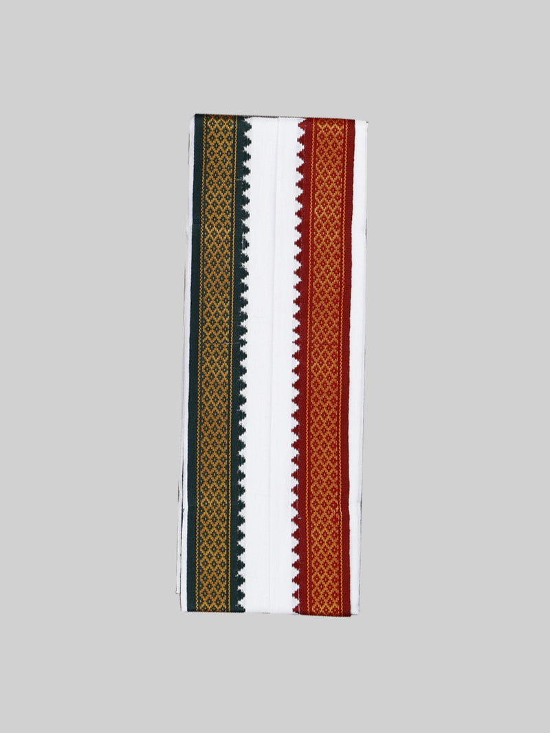 Ramraj Men Cotton White Pramatha Towel (Pack of 2)