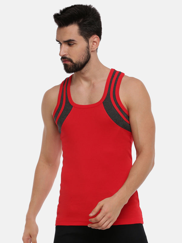 Ramraj Men Cotton Gym Vest Color Archery RN 5004 (2 PCs Assorted colours)