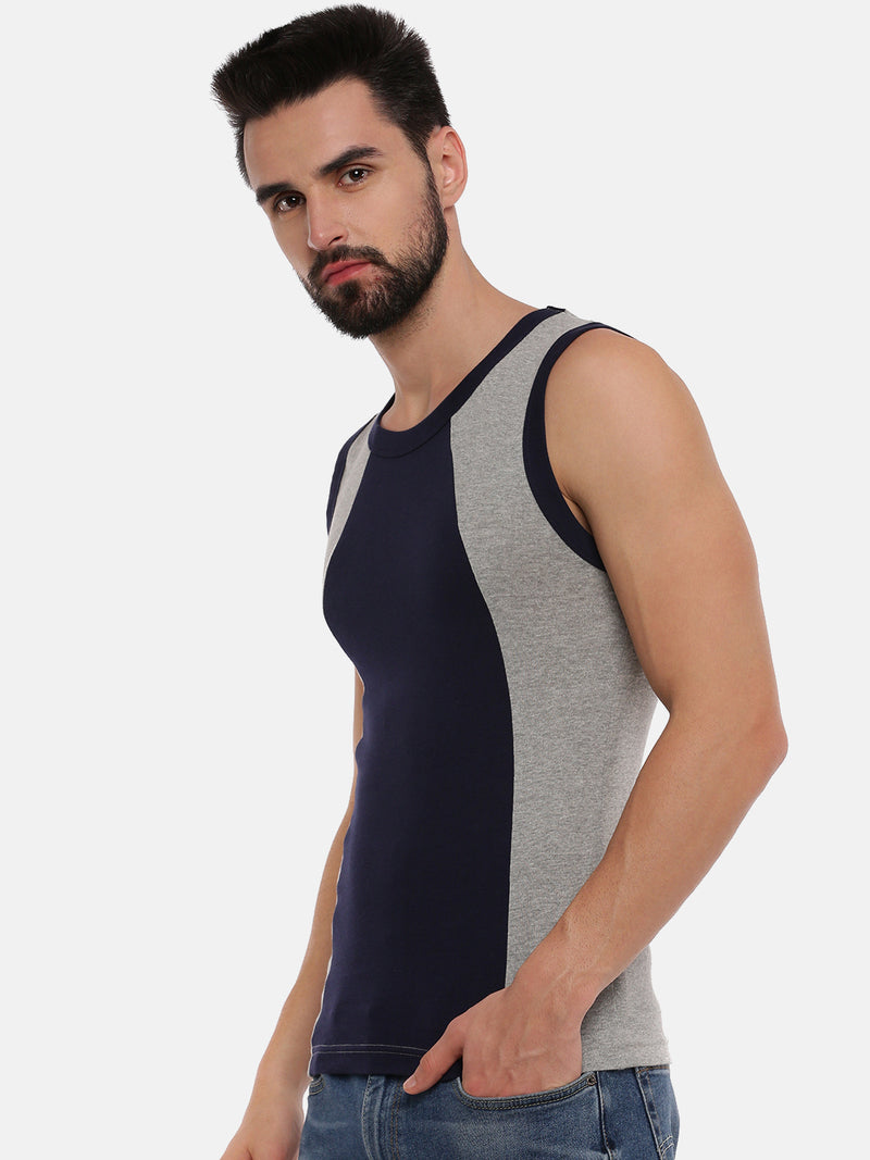 Ramraj Men Cotton Gym Vest Color Archery Rnbs 5006 2 Pcs Assorted Colours