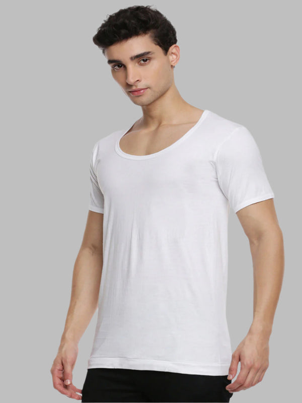 Ramraj Soft Combed Cotton Single Jersy White Vest Rns Acoste 2pcs Pack